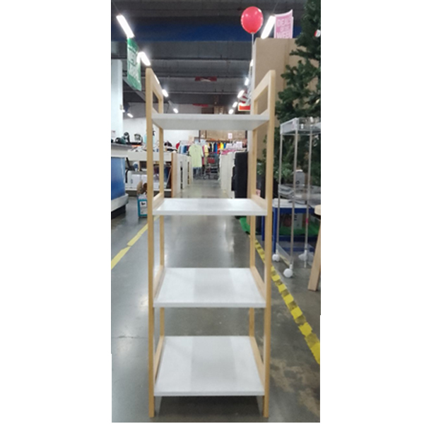 Anko 4 Tier Bamboo & White Shelf | HMR Shop N' Bid