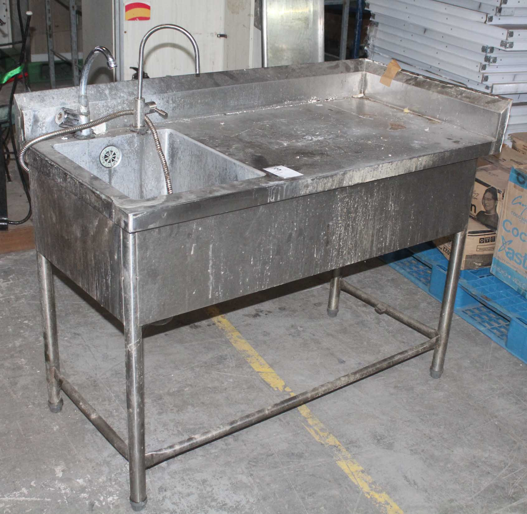 Stainless Steel 1-Tub Sink with Preparation Table - Stainless Steel 1 ...