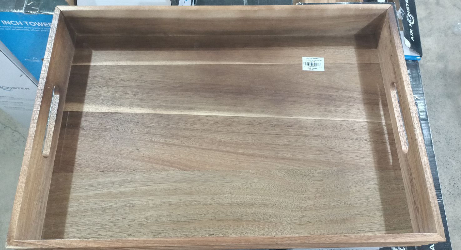 Crofton Wooden Serving Tray 20x14in | HMR Shop N' Bid