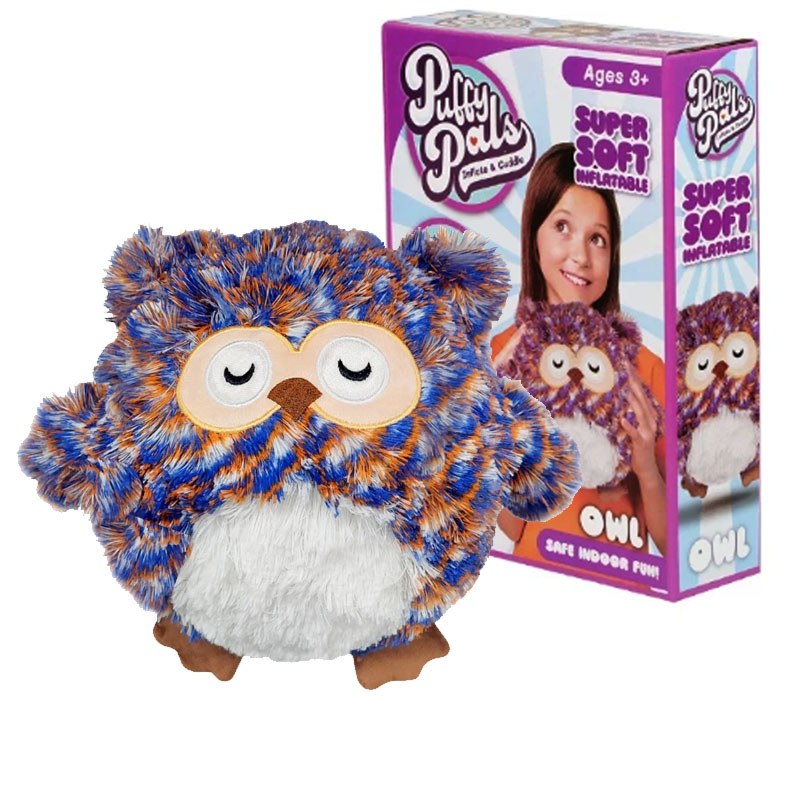 Puffy Pals Inflate & Cuddle Owl Plush Toy | HMR Shop N' Bid