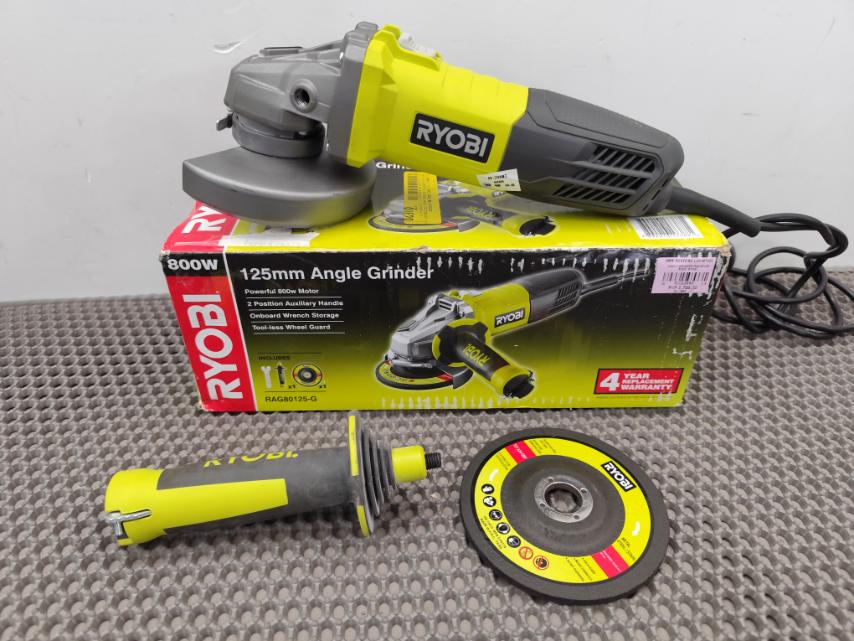 Ryobi Angle Grinder 800W RAG80125 | HMR Shop N' Bid