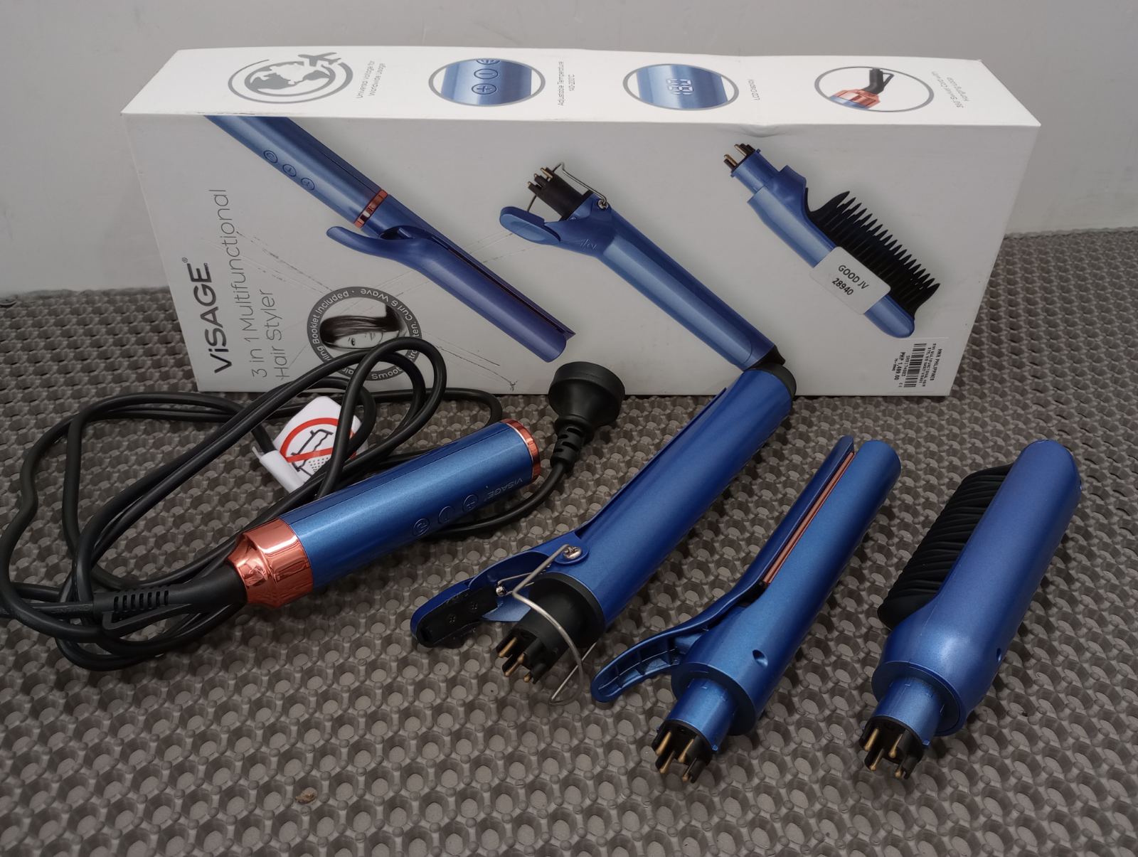 Visage 3in1 Multifunctional Hair Styler Blue IA4927 | HMR Shop N' Bid