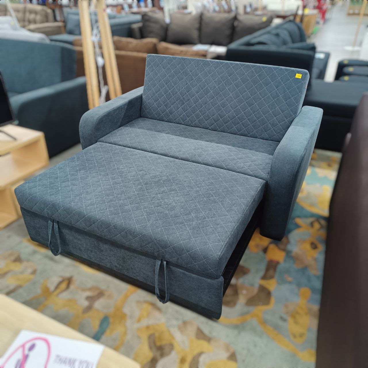 Sofa Bed EU-599 Quilted Gray | HMR Shop N' Bid