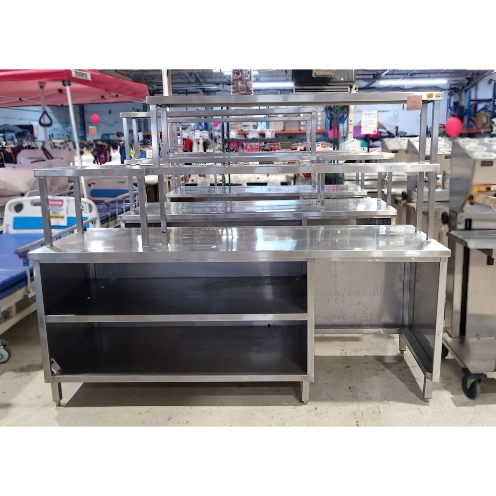 Stainless Steel Table w/ 2 Layer Shelves As-Is | HMR Shop N' Bid