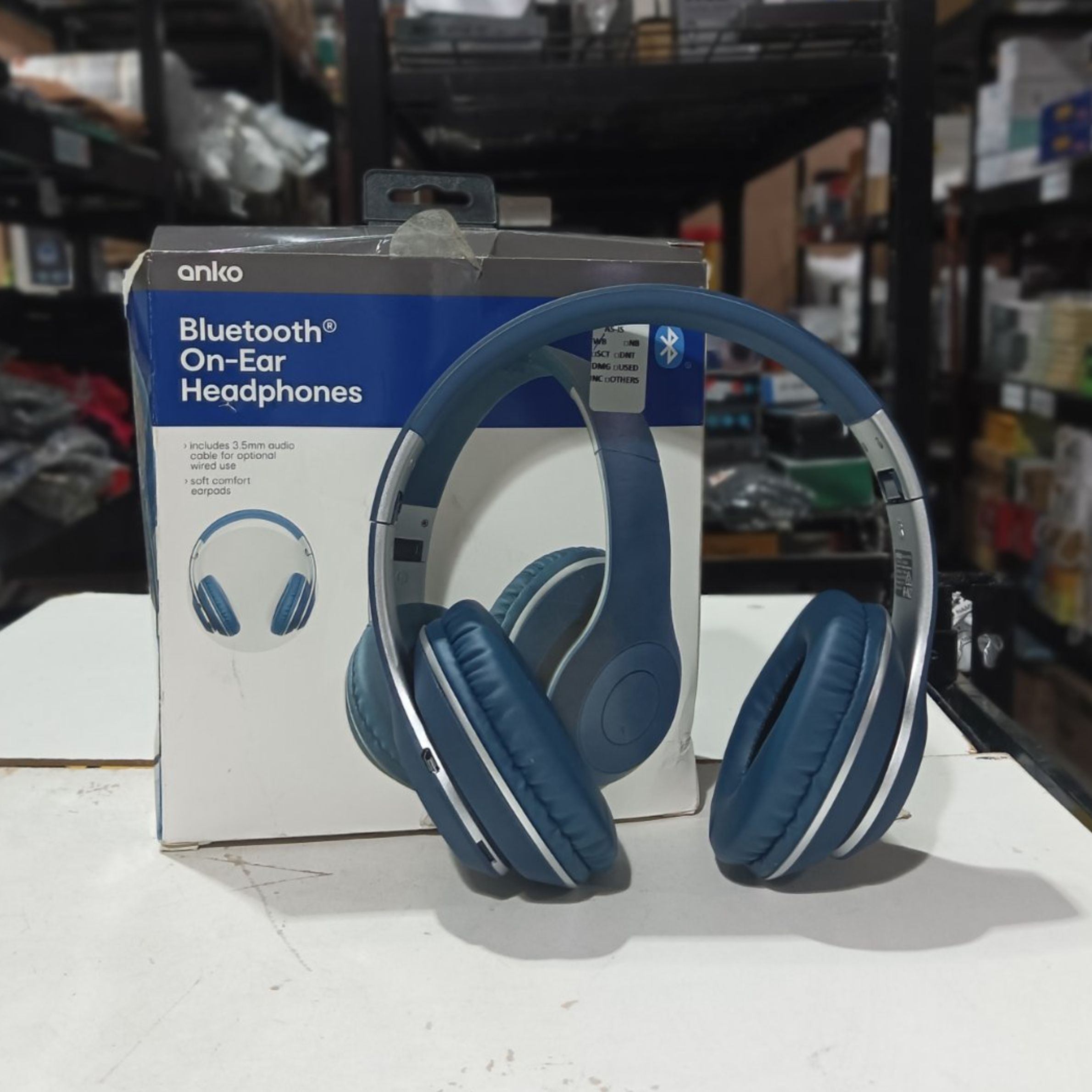Anko Bluetooth Blue On Ear Headphones | HMR Shop N' Bid