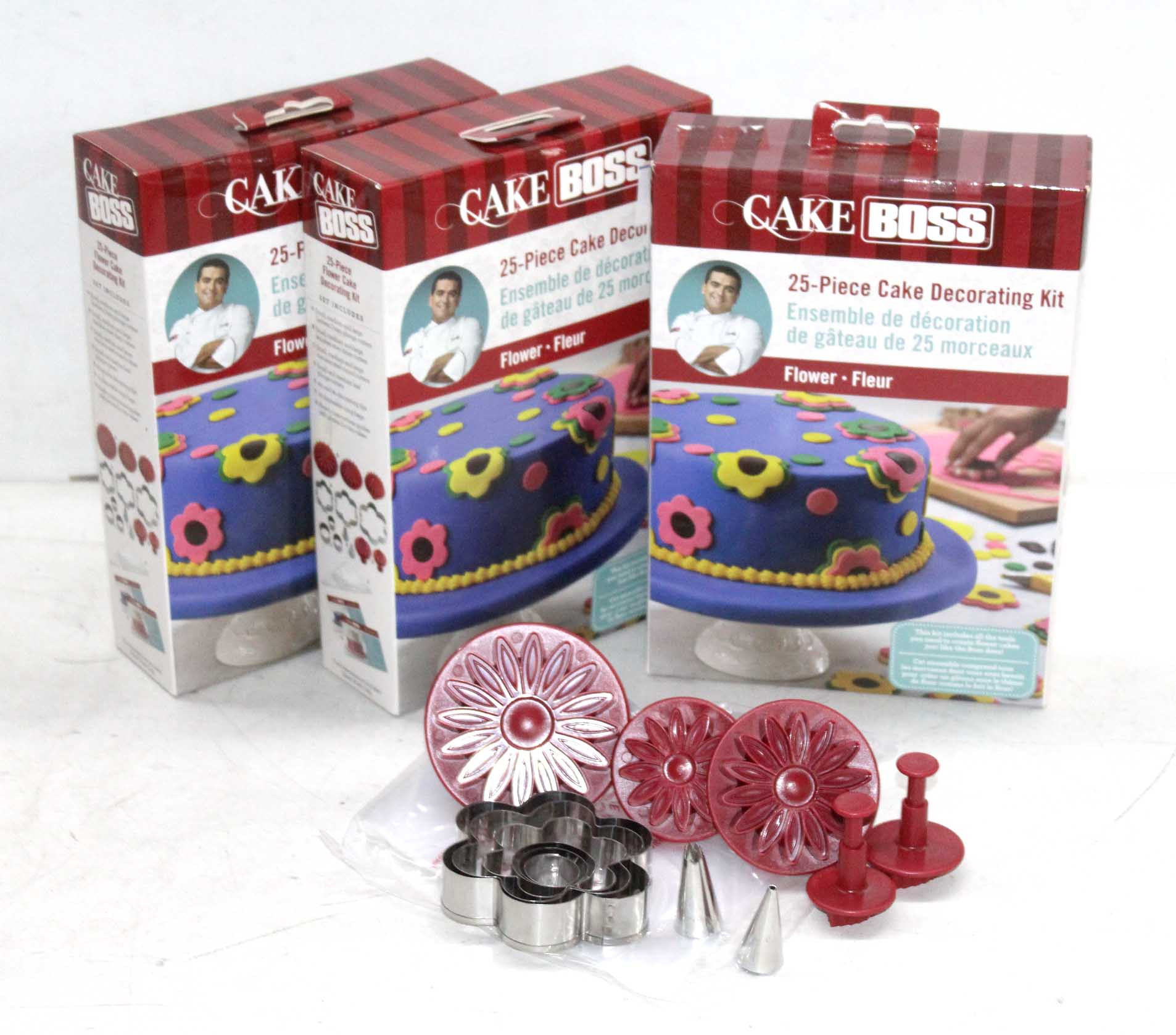 4-Boxes CAKE BOSS 25-Piece Flower Cake Decorating Kit / 1-Lot - 4-Boxes ...