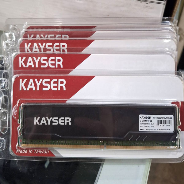 Kayser DRAM DDR4 with Heat Shield 16GB UDIMM 3200MHZ | HMR Shop N' Bid