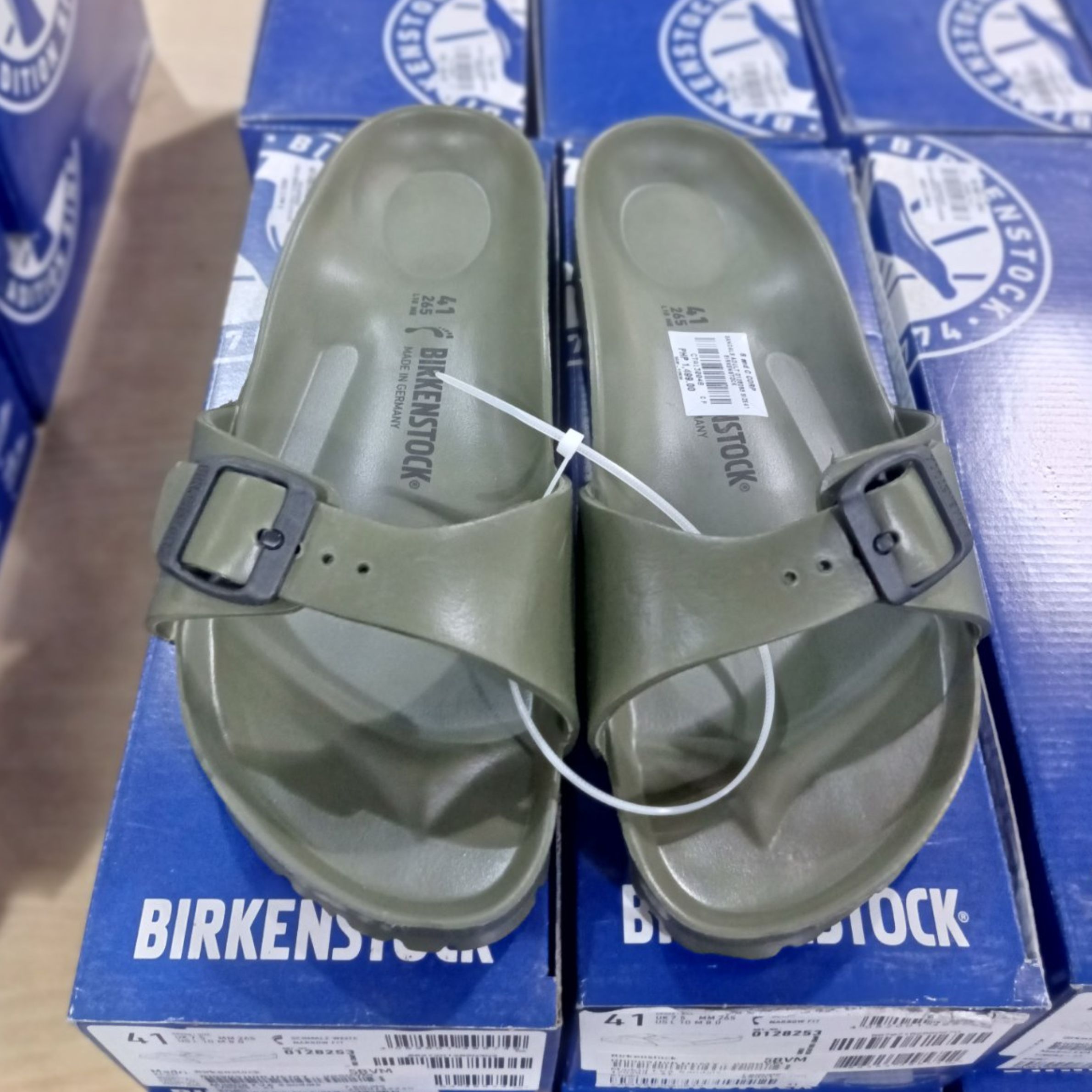Birkenstock Khaki Madrid Eva Sandals for Adult Size 41 | HMR Shop N' Bid