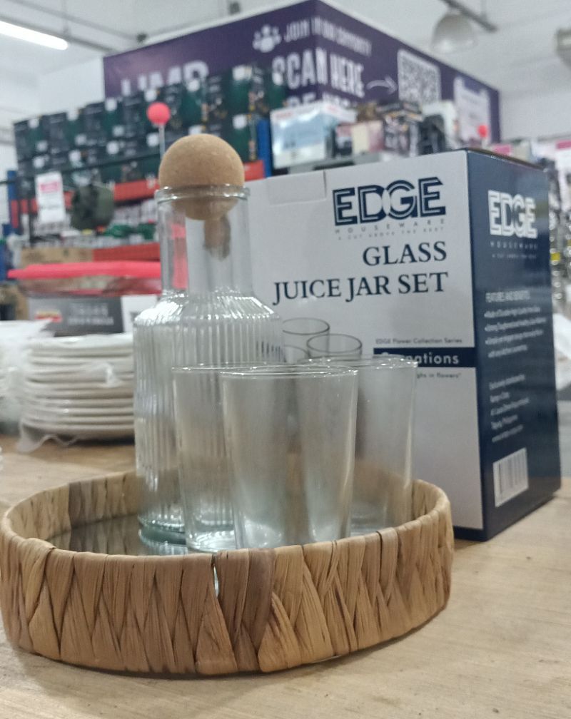 Juice Glass Jar Set 3443s | HMR Shop N' Bid