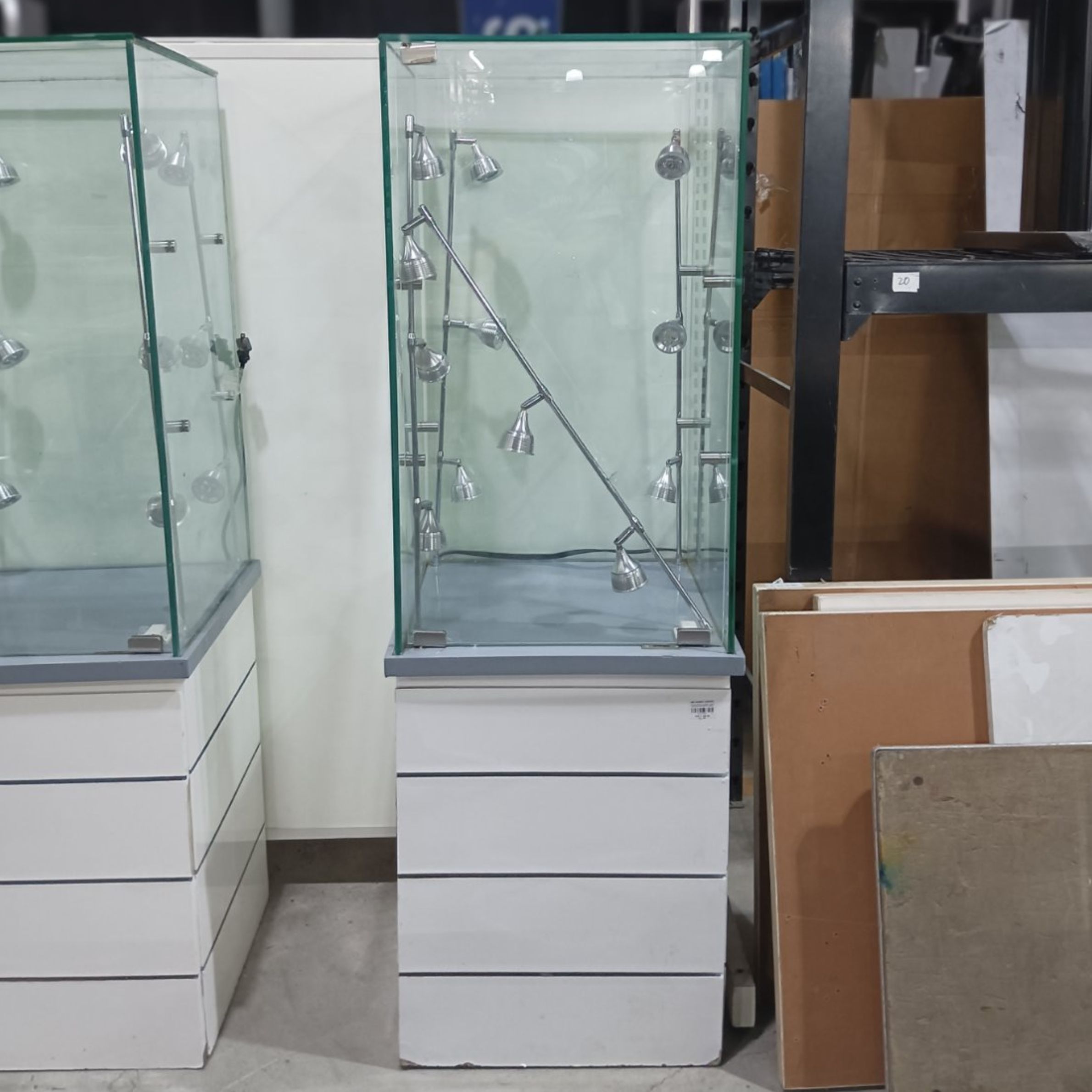Glass Display Cabinet 43X43X132cm | HMR Shop N' Bid