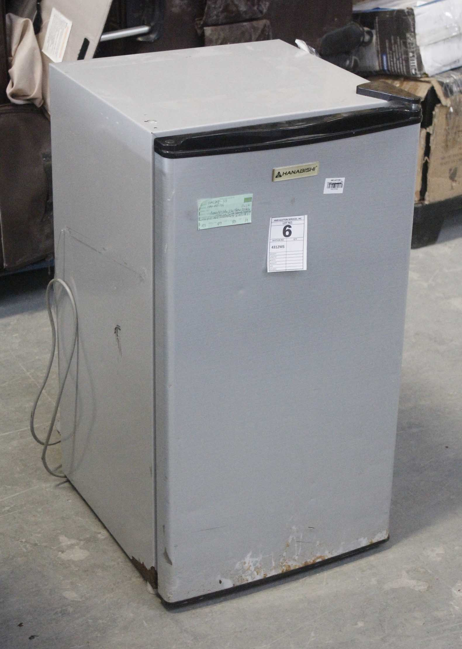 HANABISHI 3.3 cu. ft. Single Door Personal Refrigerator HASREF-33 ...