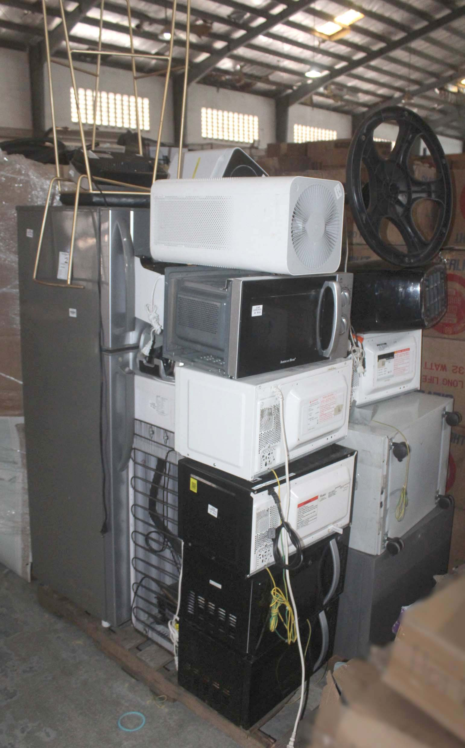 Refrigerator, Microwave, Electric Fan, Pedestal Cabinet, Water ...