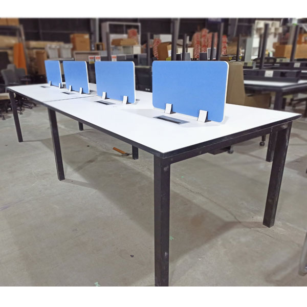 Modular Office Workstation with Privacy Dividers Used | HMR Shop N' Bid