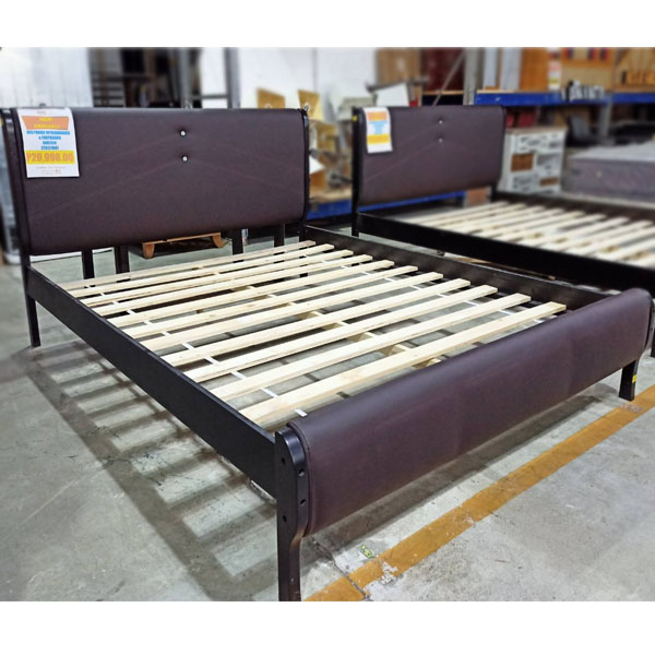 Lotus Bed Frame With Headboard And Footboard 60x75in | HMR Shop N' Bid