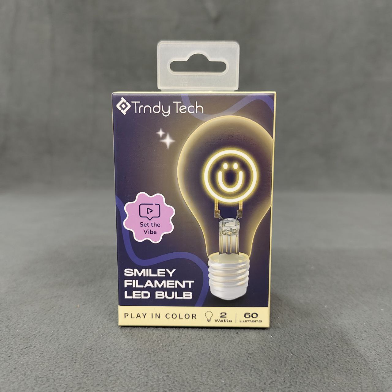 Trndy Tech Smiley Filament Led Bulb 2w 110v | HMR Shop N' Bid