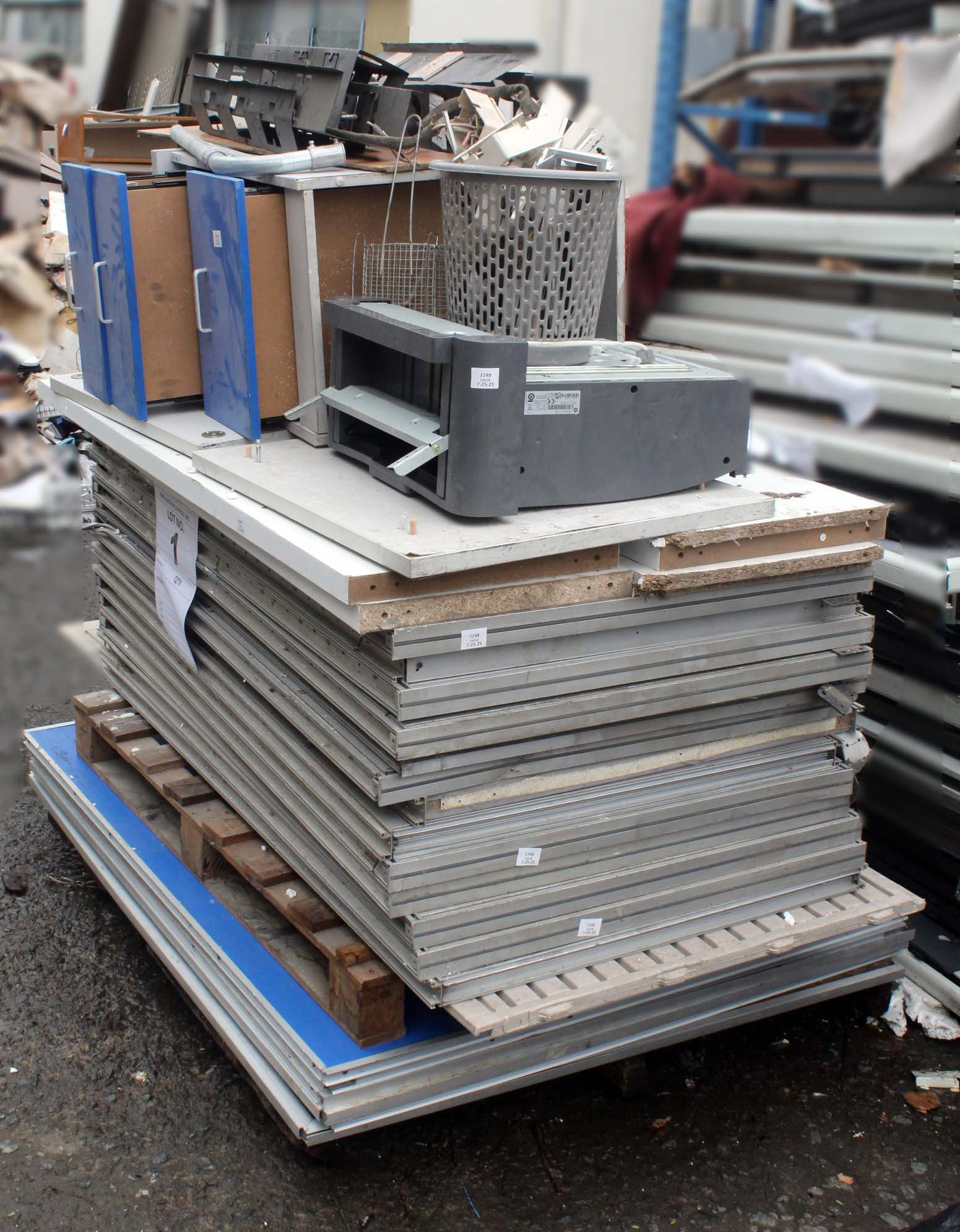 Partition, Office Chair And Assorted Wood Scrap / 1-Lot — Lot 1 | HMR ...