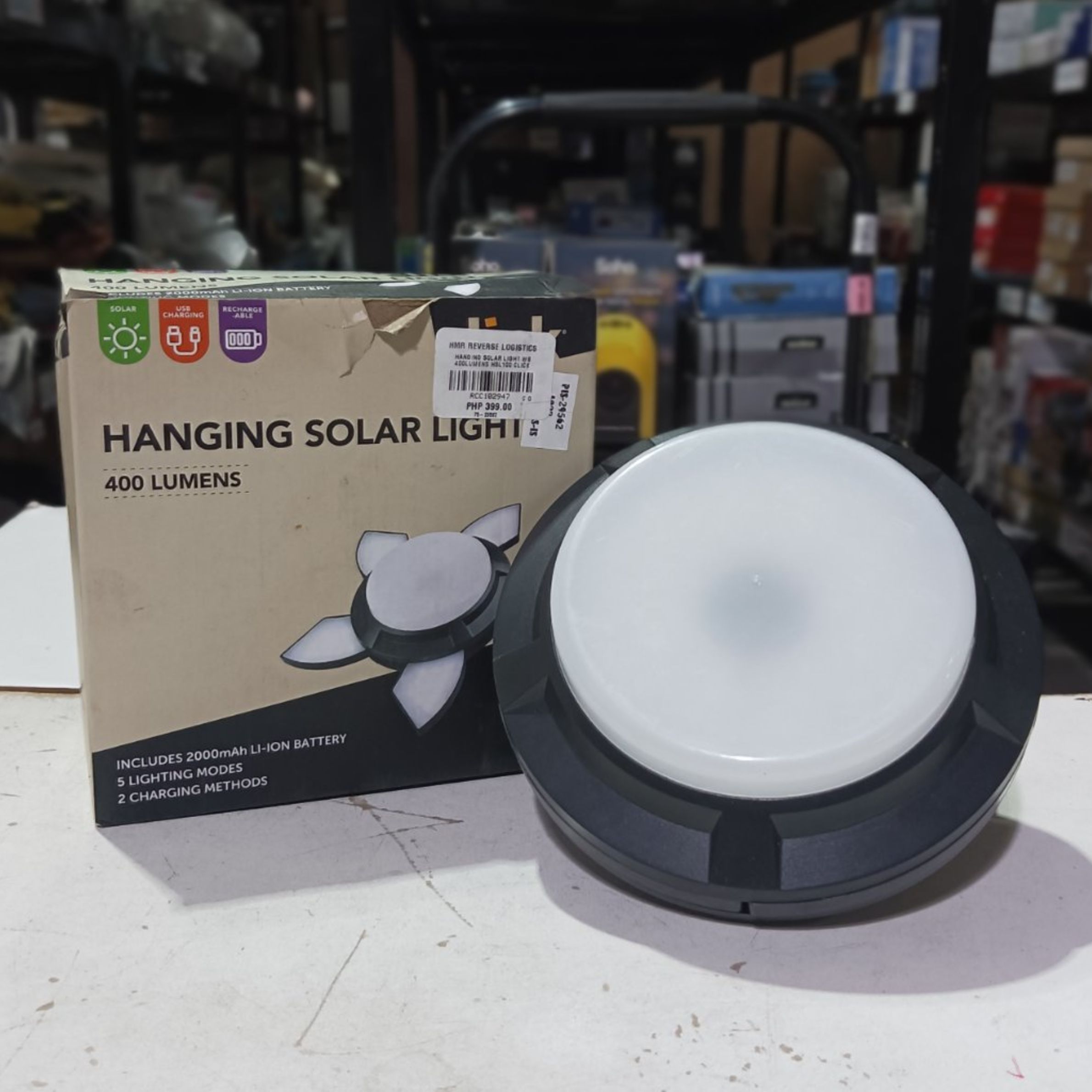 Click Hanging Solar Light HSL100 | HMR Shop N' Bid