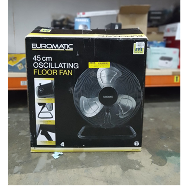 Euromatic 45 cm Oscillating Floor Fan (FFHV45) | HMR Shop N' Bid