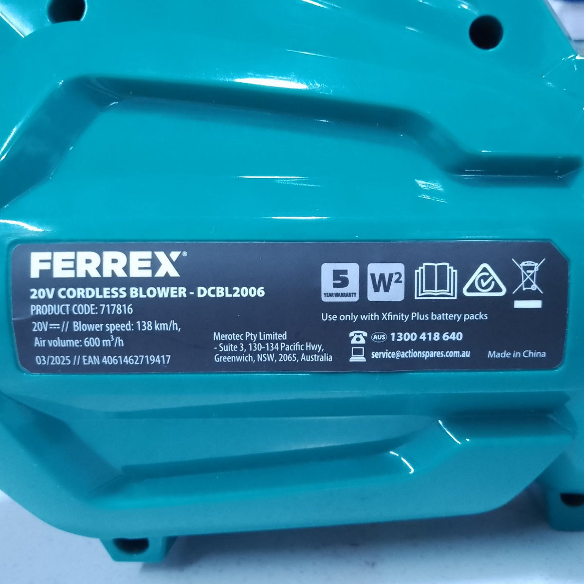 Ferrex Cordless Blower DCBL2006 716803 (w/o Battery & Charger) | HMR ...