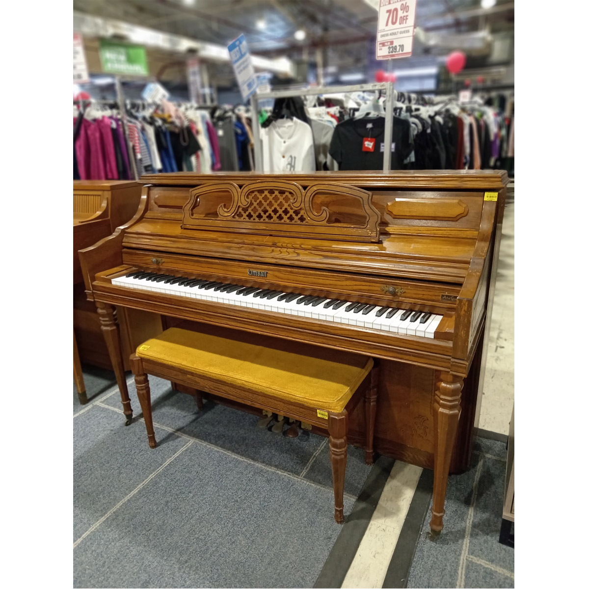 Kimbal Artist Console Piano w/ Stool | HMR Shop N' Bid