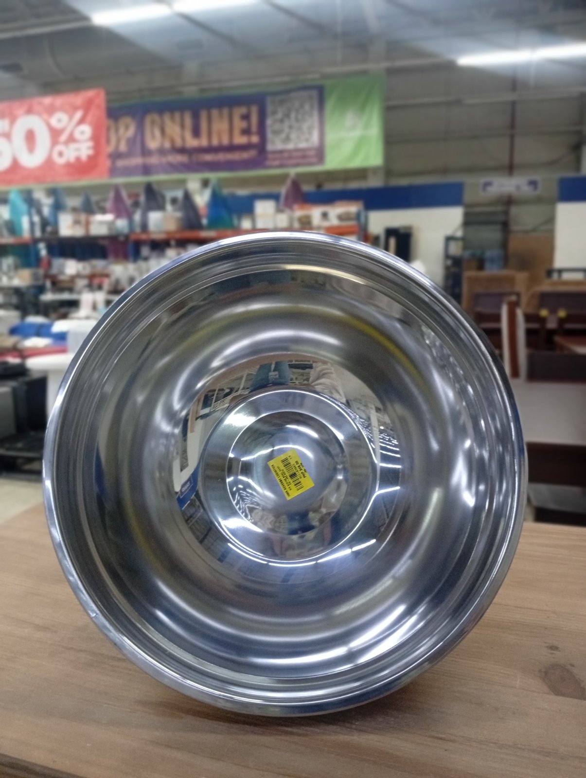 Stainless Steel Mixing Bowl Deep KW-222 30CM Edge | HMR Shop N' Bid