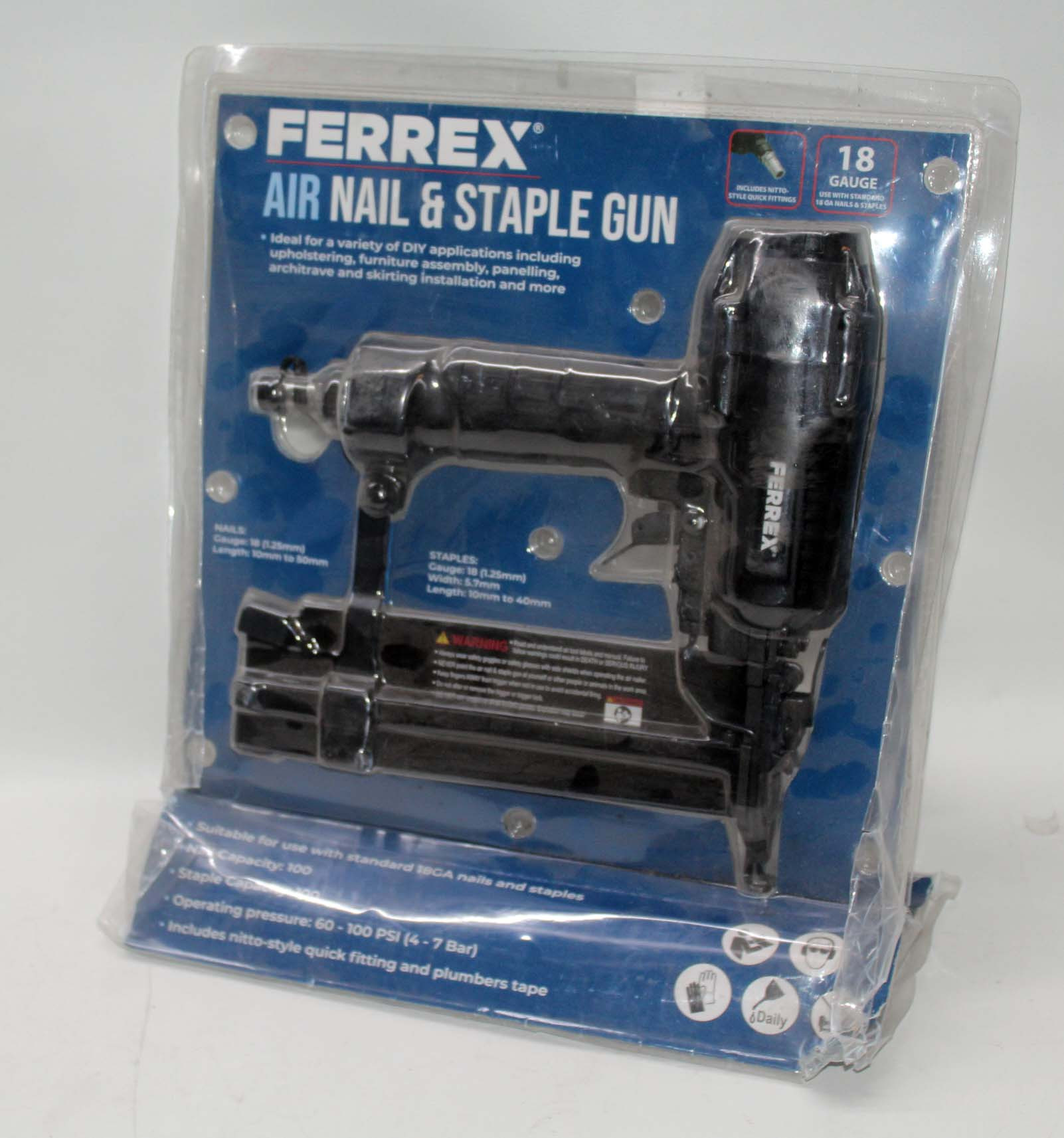 FERREX Air Nail & Staple Gun TTA3186 — Lot 1 | HMR Shop N' Bid