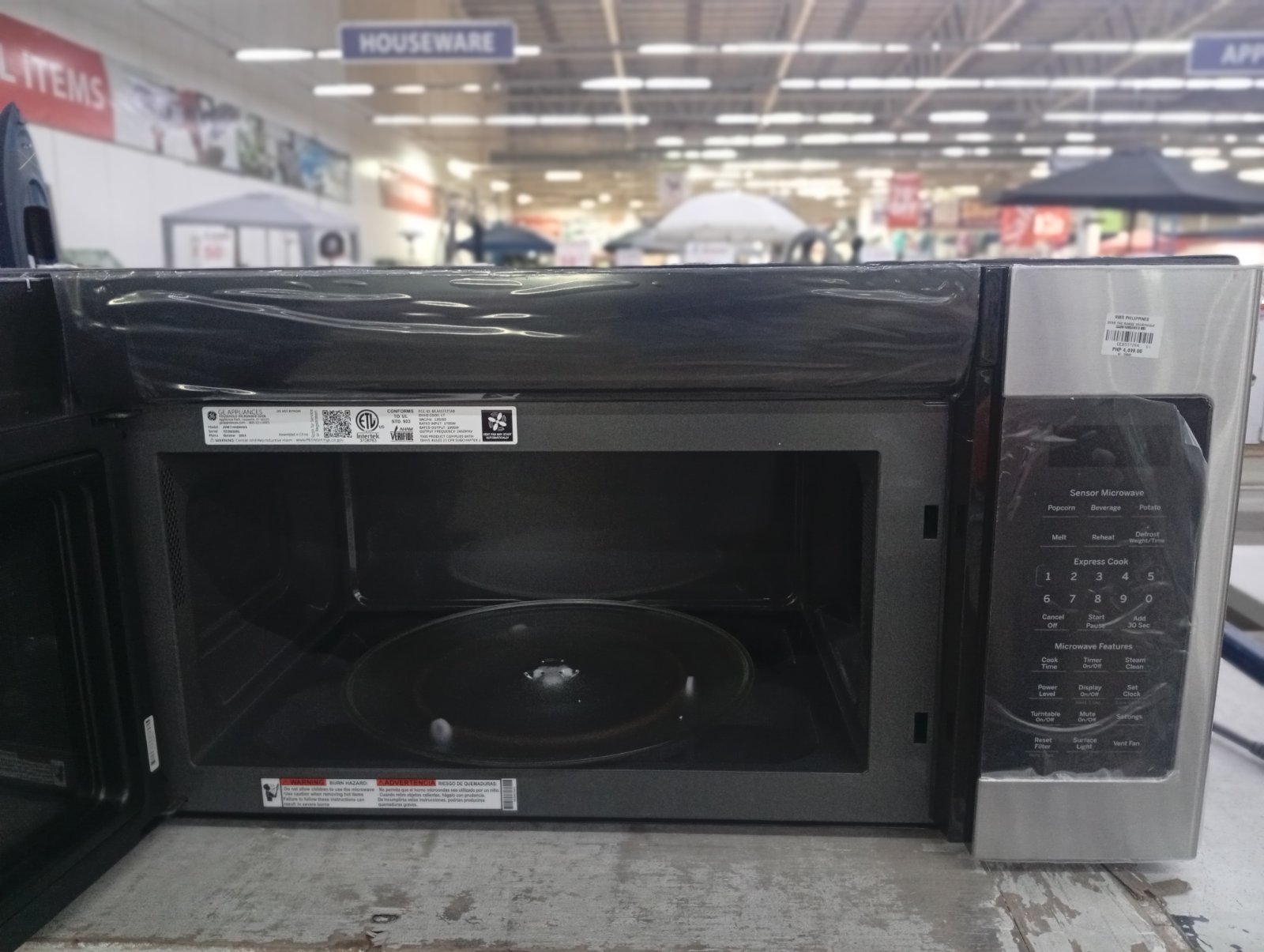 GE Over Range Microwave Oven With Dent 110V JVM7195SKSS | HMR Shop N' Bid