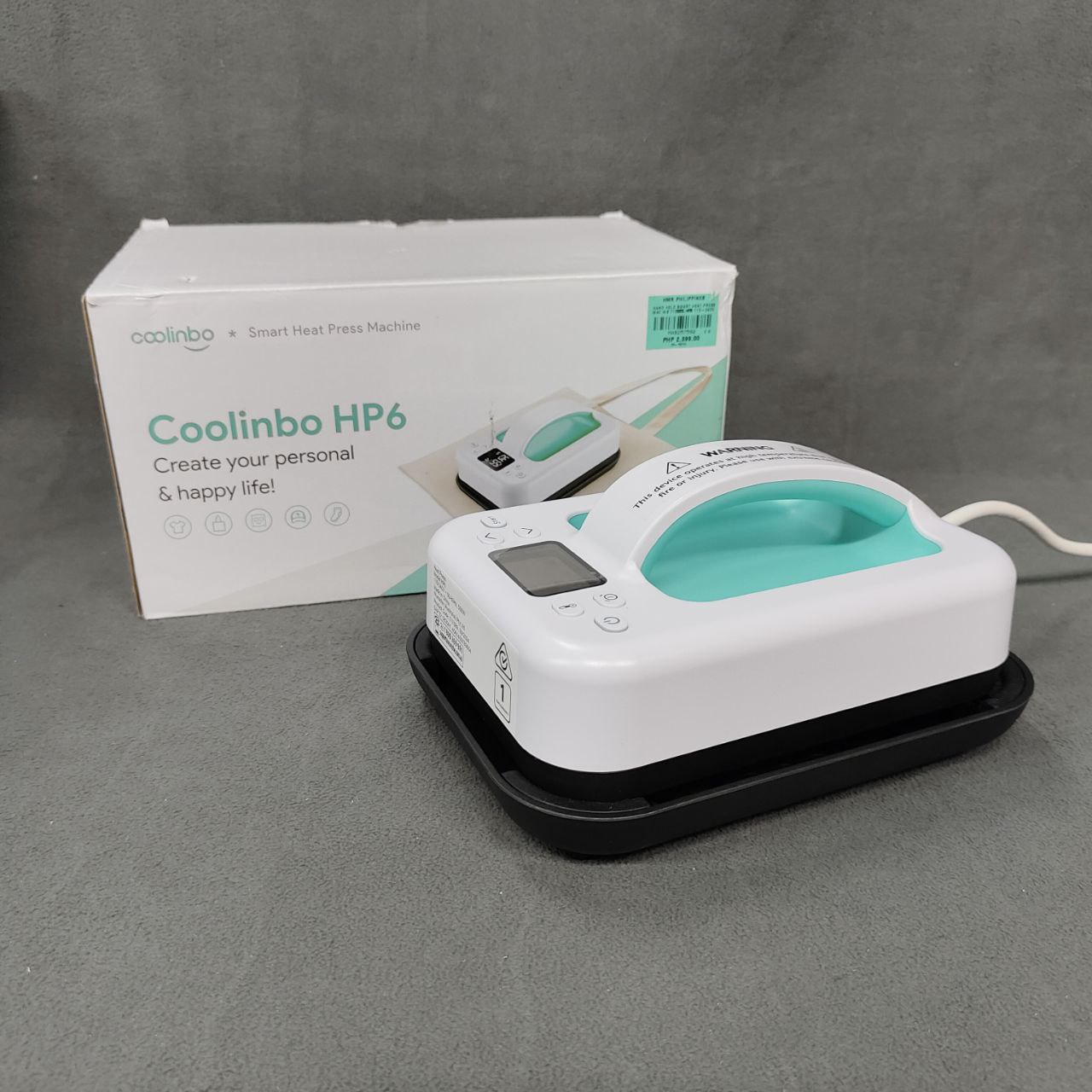 Coolinbo Hand Held Smart Heat Press Machine 717089 HP6 | HMR Shop N' Bid