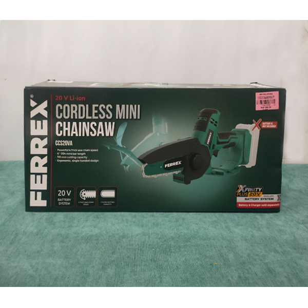 Ferrex Cordless Mini Chainsaw 20v CCS20VA | HMR Shop N' Bid