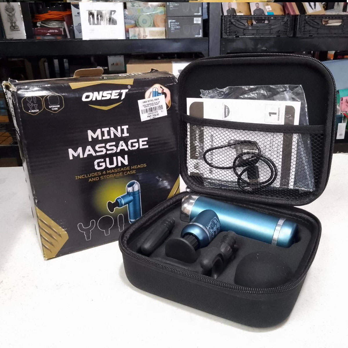 Onset Mini Massage Gun MAS23_07382 | HMR Shop N' Bid