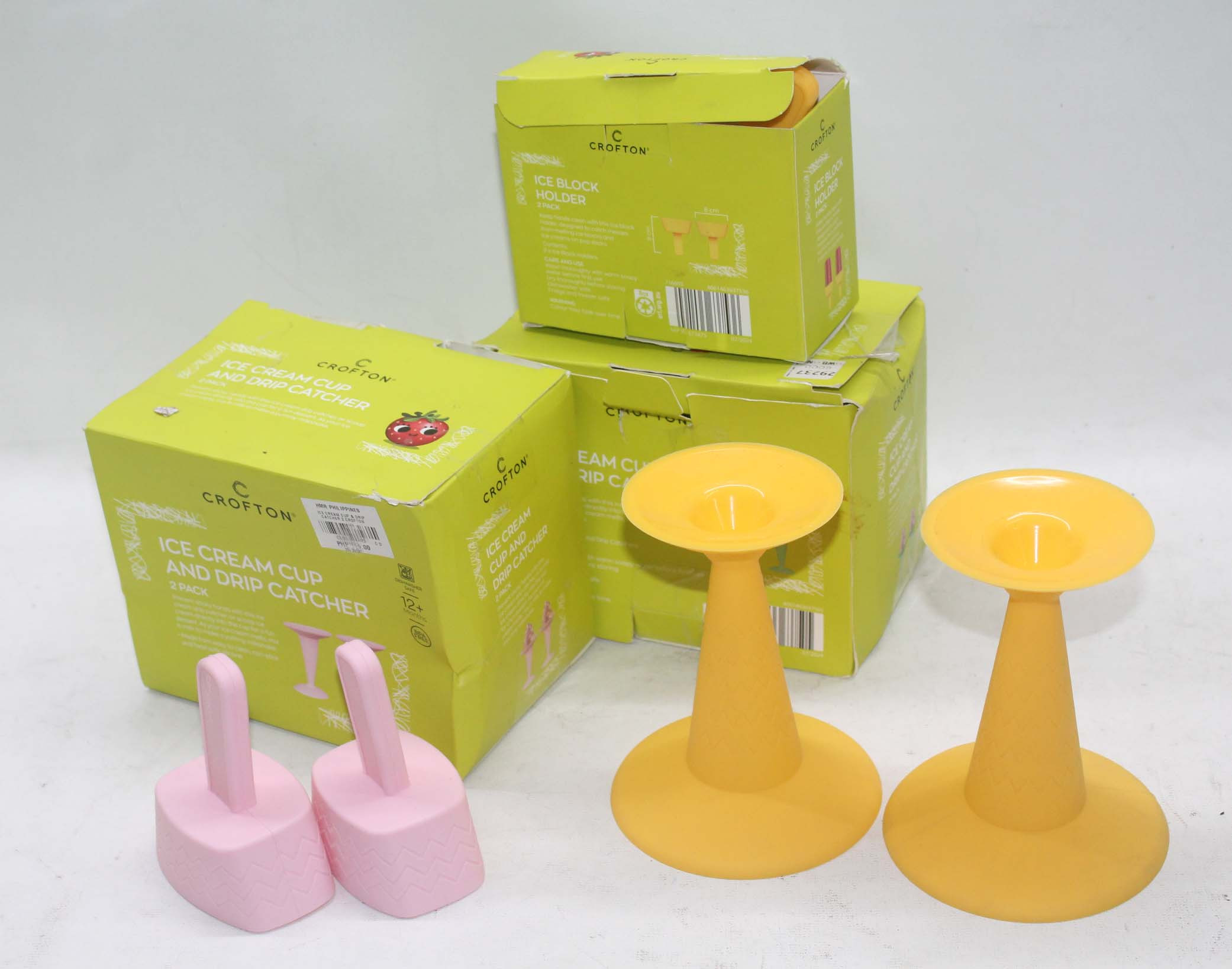 CROFTON Ice Block Holder and Ice Cream Cup & Drip Catcher / 5-Boxes ...