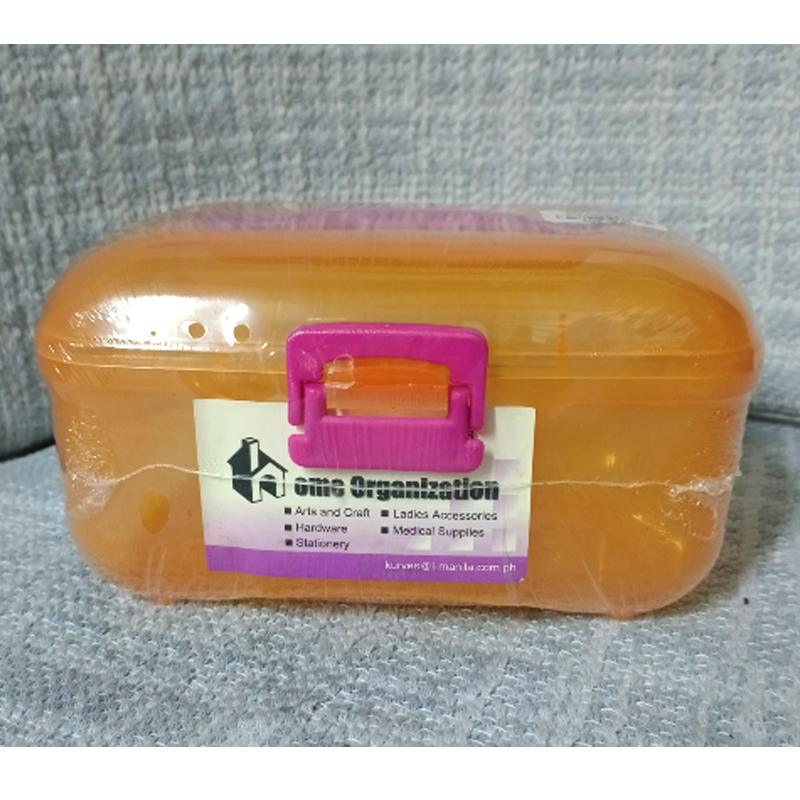 Plastic Storage Small Box with Handle - Orange | HMR Shop N' Bid