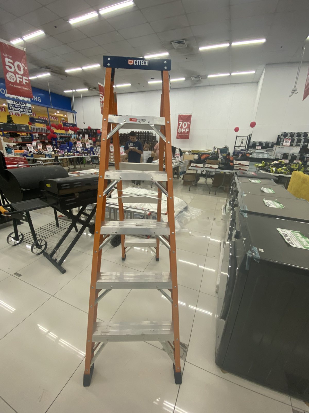 Dual Purpose Fiberglass Step Ladder 3.3m 150kg | HMR Shop N' Bid