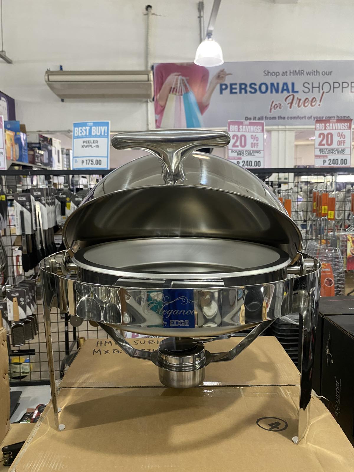 Edge Round Roll Up Chafing Dish 6.5l Mxqf-321 | HMR Shop N' Bid