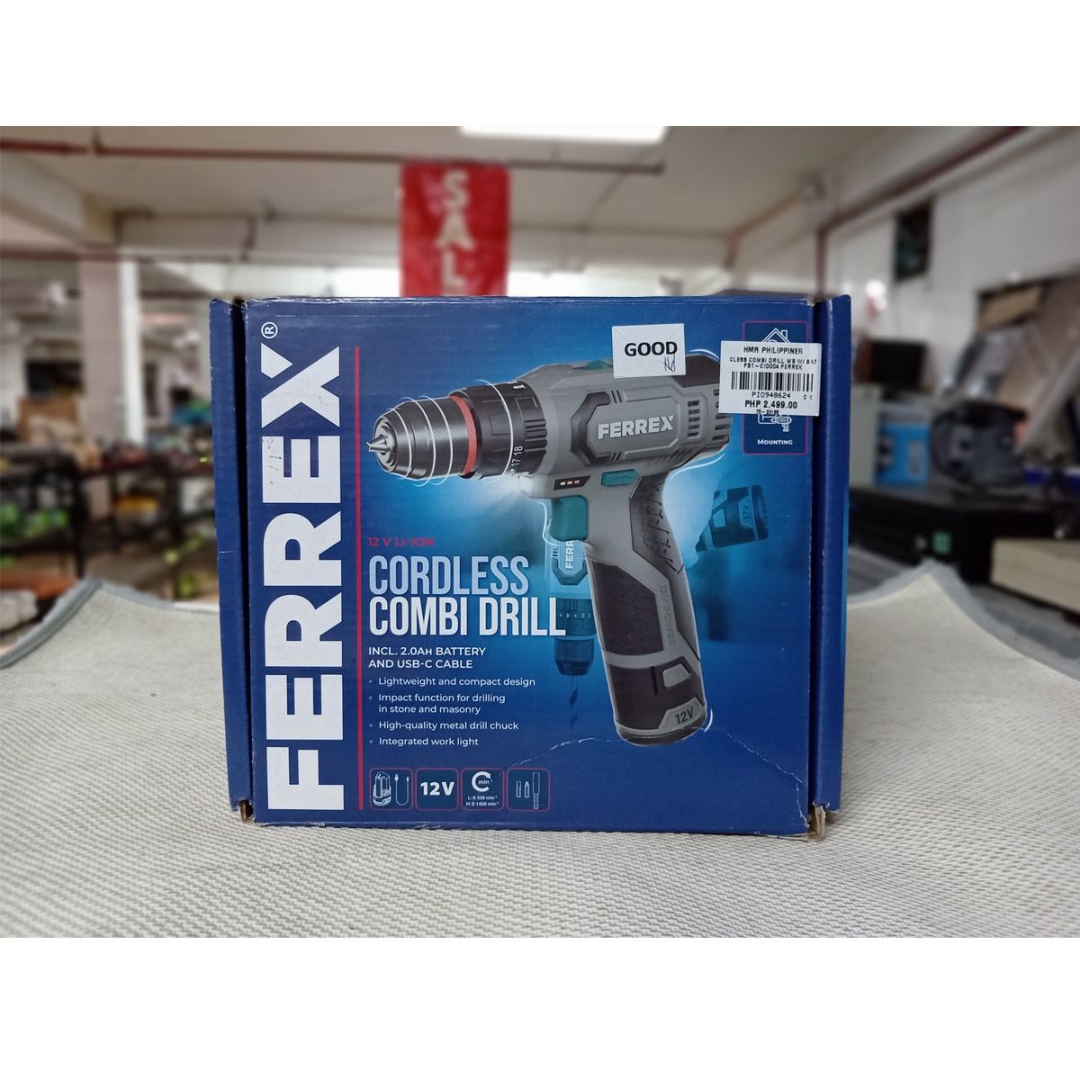 Ferrex 12V Cordless Combro Drill FBT-CID004 | HMR Shop N' Bid