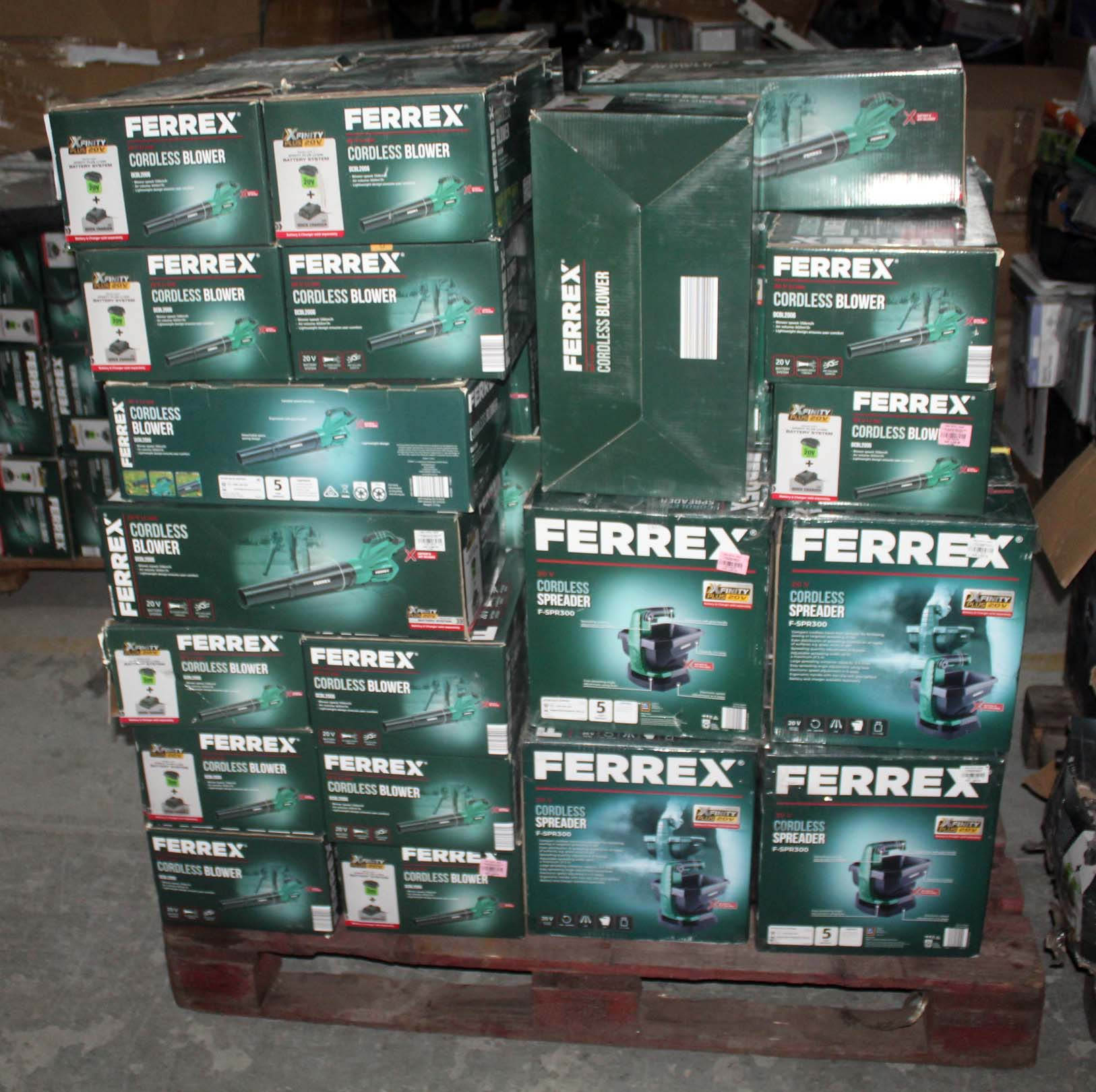 Ferrex Cordless Blower and Cordless Spreader / 1-Pallet - Ferrex ...