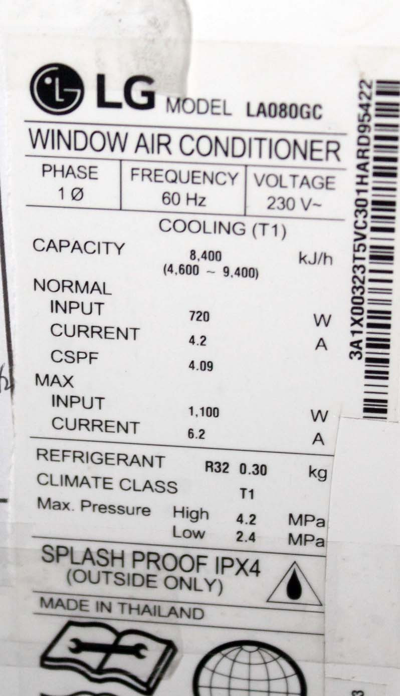 LG 0.8HP Window Type Aircon LA080GC - LG 0.8HP Window Type Aircon ...