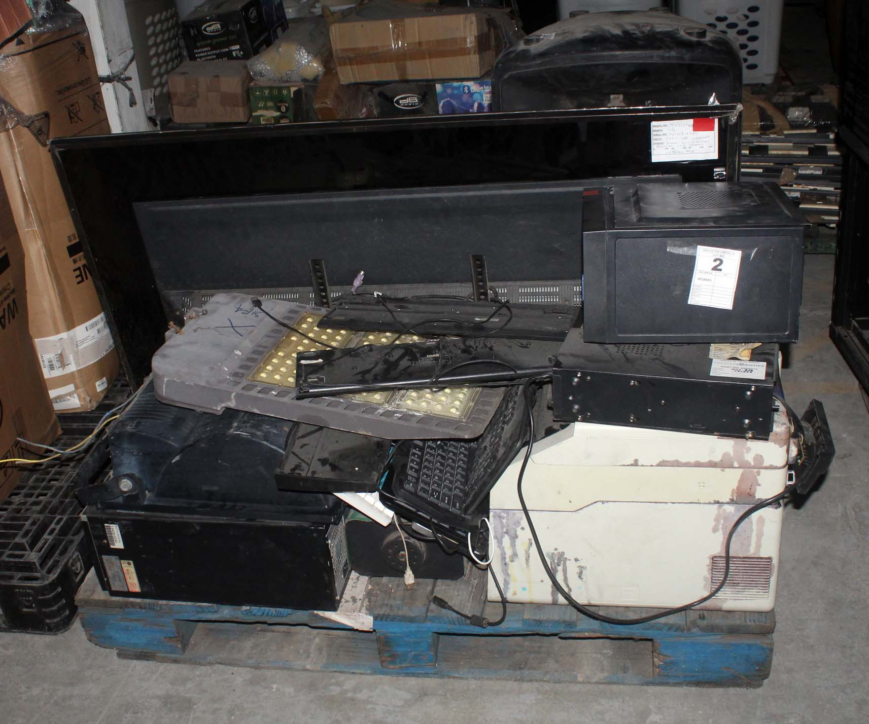 LCD TV, Speaker, LED Light, Computer Monitor, Keyboard and Assorted IT ...