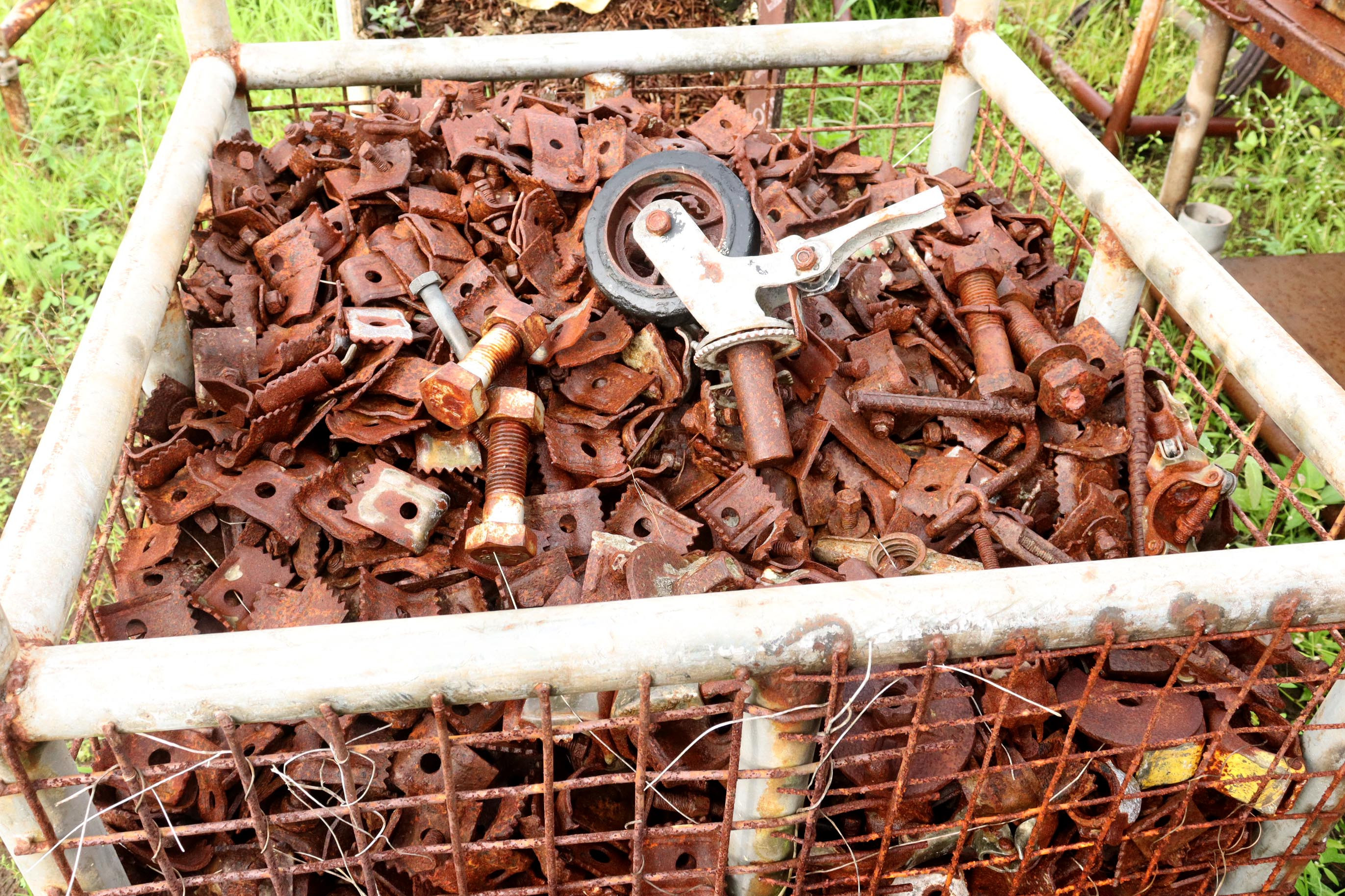 Scaffold Parts, Clamp, Stairs, Bracket and Assorted Metal Scrap (1 Lot ...