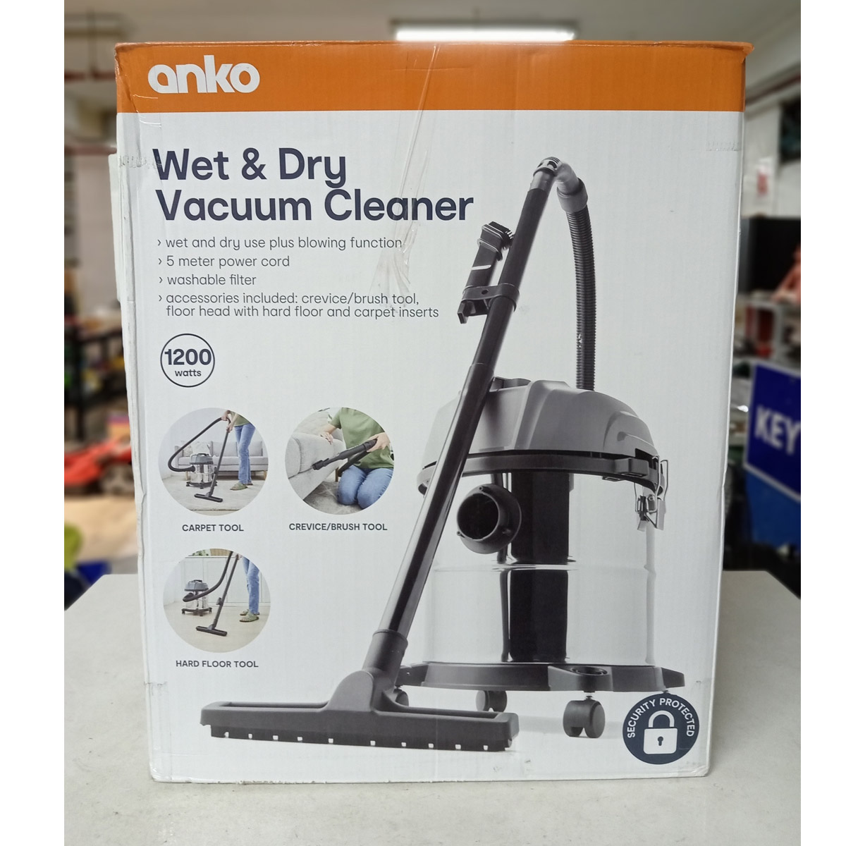 Anko 1200W Wet & Dry Vacuum Cleaner YLW6364-20L | HMR Shop N' Bid