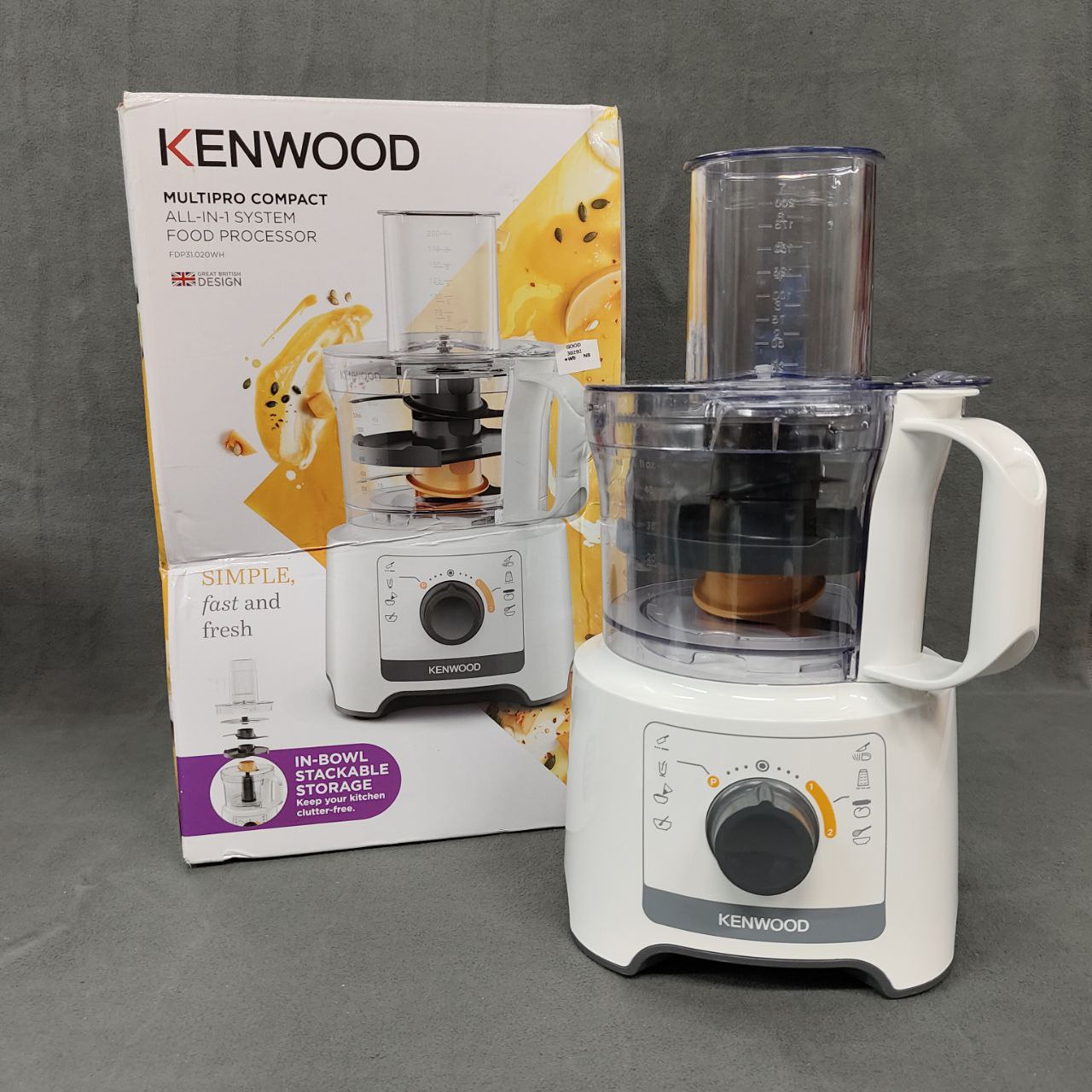 Kenwood Multipro Compact All -in-1 System Food Processor FDP31.020WH ...