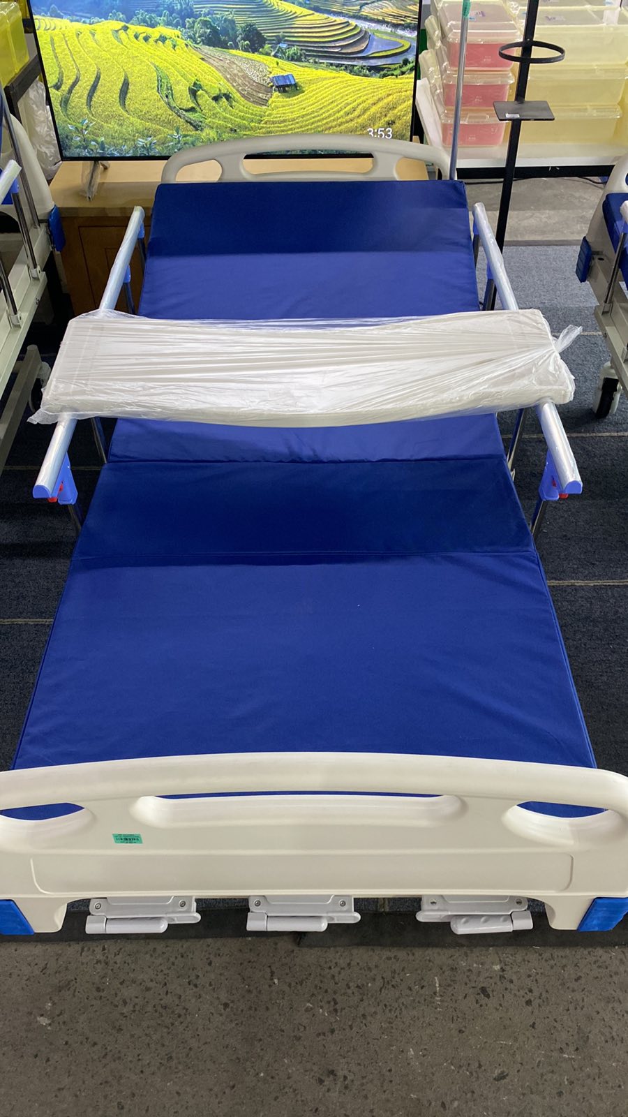 Hospital Bed 3 Crank Manual 212×97×65cm with Mattress | HMR Shop N' Bid