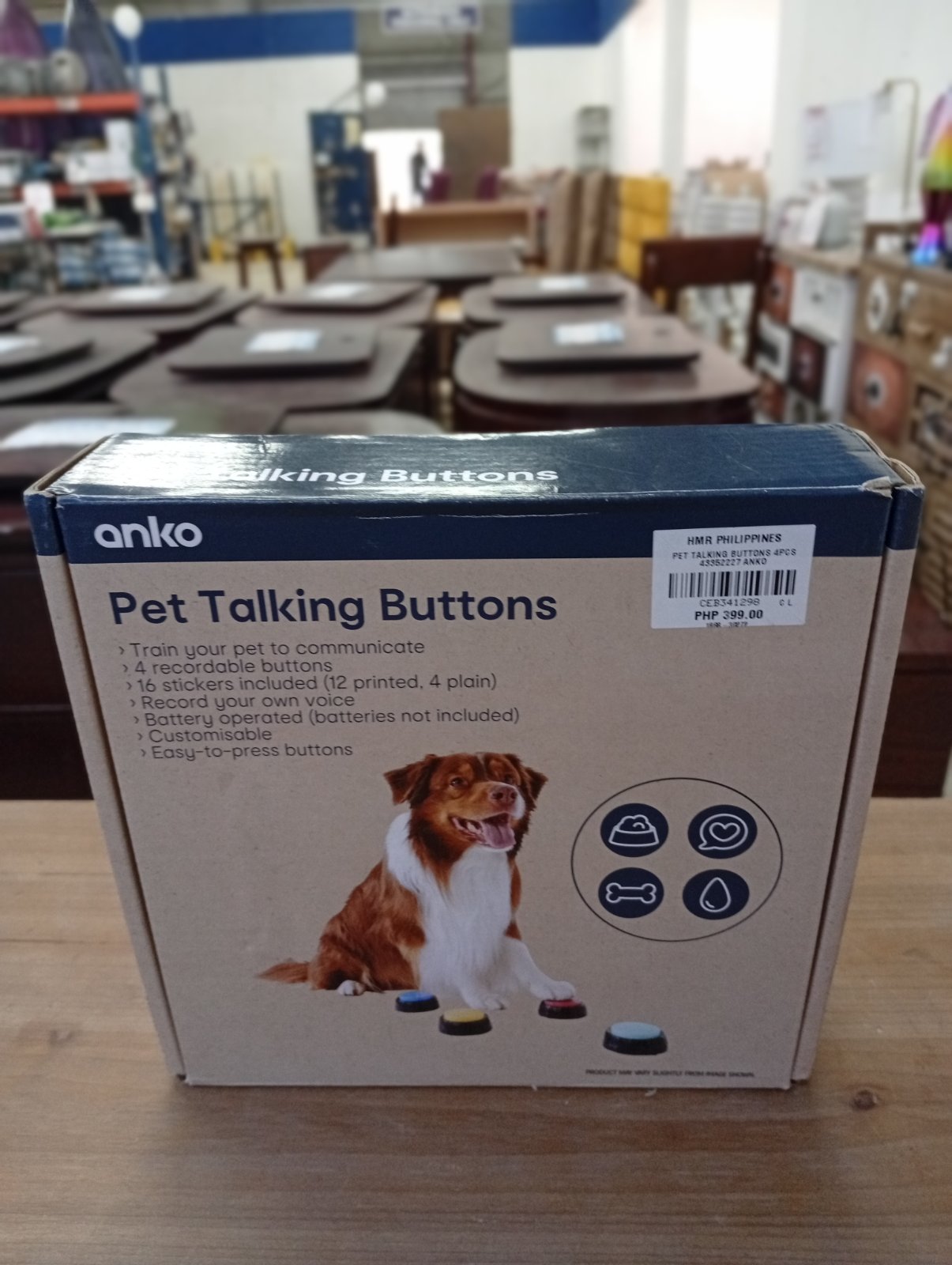 Anko Pet Talking Buttons 4pcs 43352227 | HMR Shop N' Bid