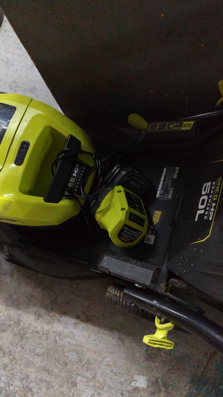 Ryobi Cordless Lawn Mower with Catcher OLM1840B (Used, with Battery and ...