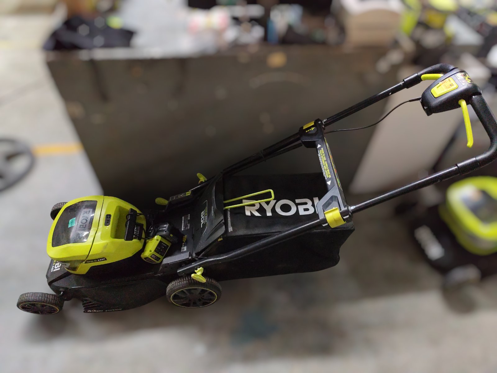 Ryobi Cordless Lawn Mower with Catcher OLM1840B (Used, with Battery and ...