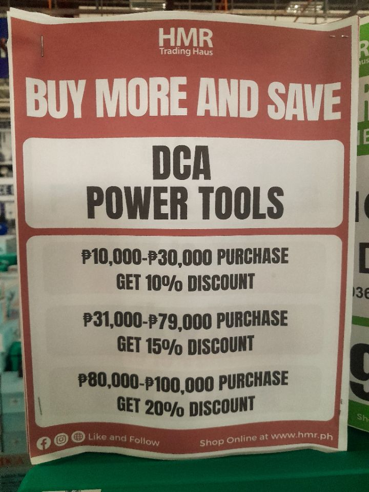 DCA Power Tools Details | HMR Shop N' Bid
