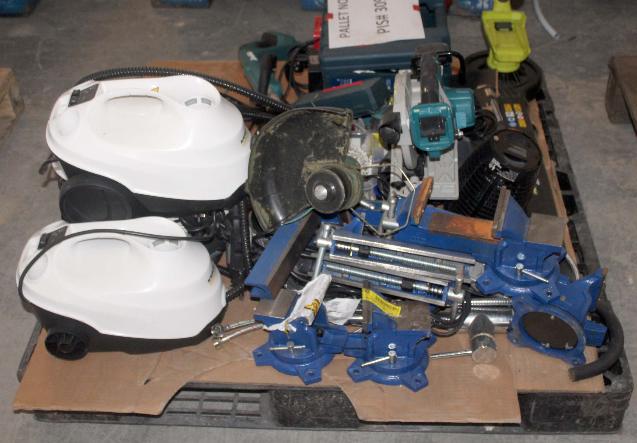 Circular Saw, Grass Cutter, Bench Vise, Blower and Assorted Items / 1 ...